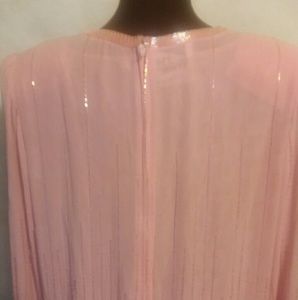 Ciao Lola | Dresses | Pink Sheer Embellished Womens 2pc Dress Suit ...